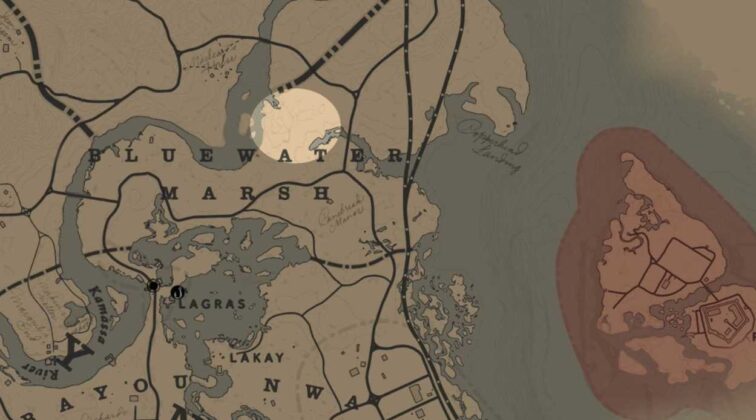 RDR2 Animaux Légendaires : Carte pour trouver cerf, ours, castor, bison