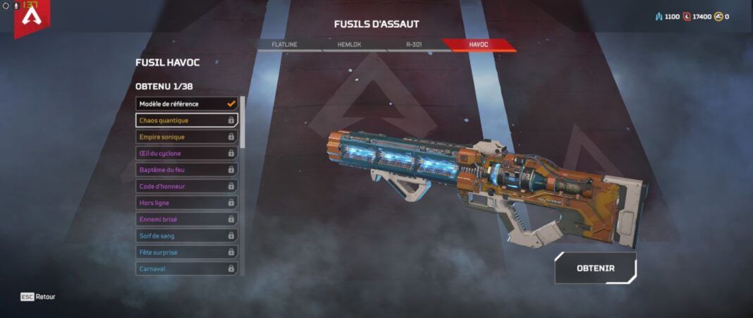 Apex Legends Havoc : La nouvelle arme énergétique disponible