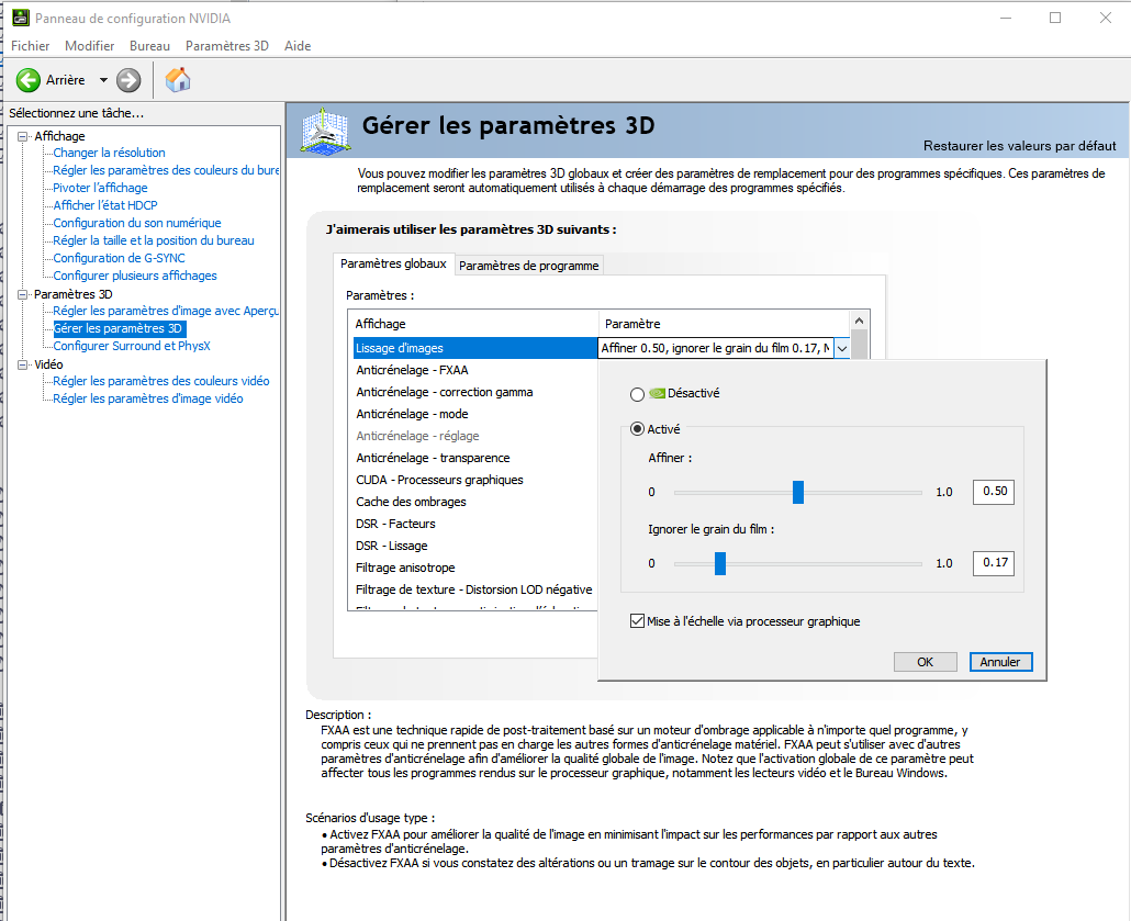 Lissage d'images Nvidia ou image sharpening : améliorer les détails