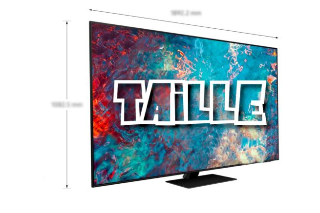 Taille des écrans TV en pouces et cm, diagonale et dimensions